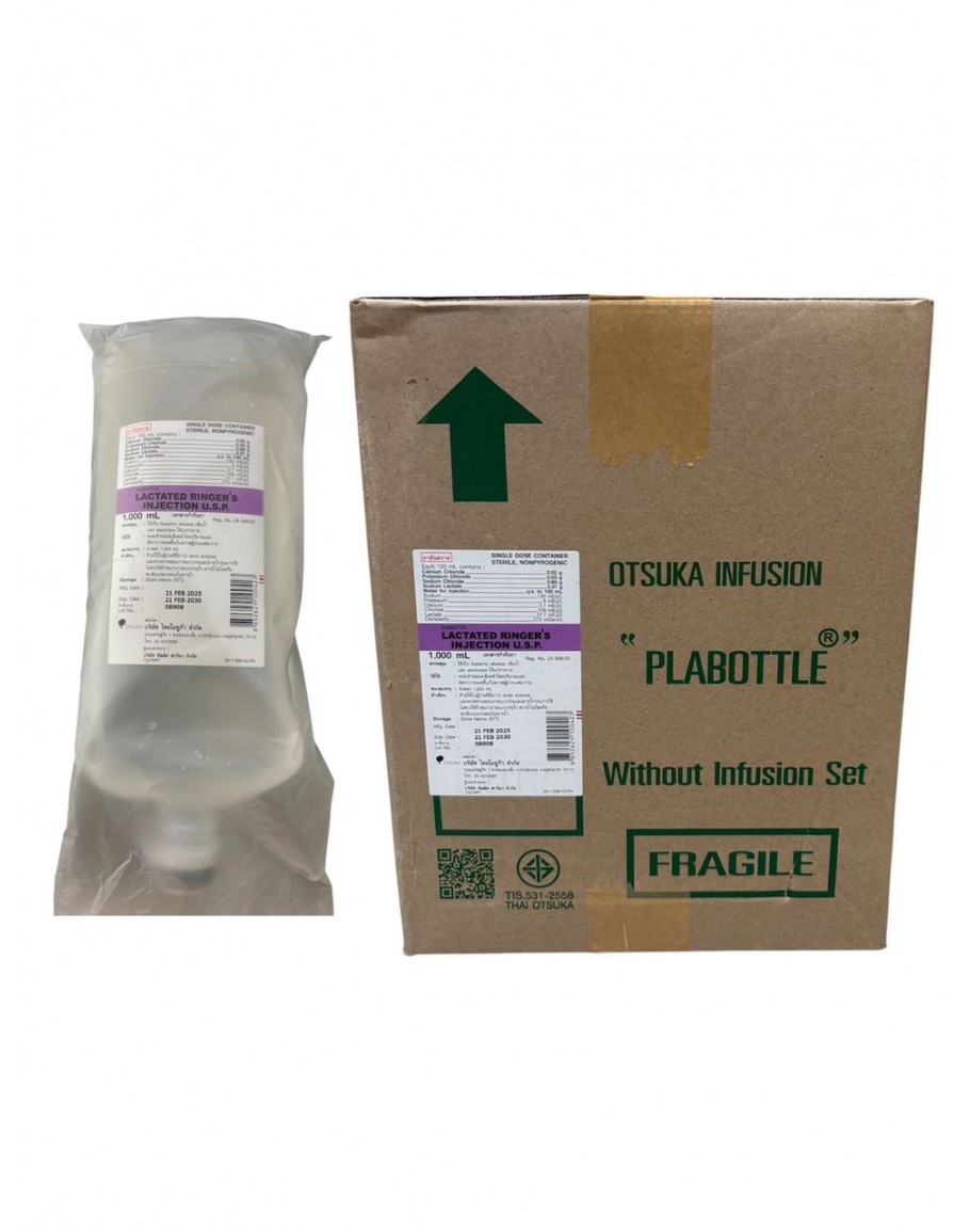 Lactated Ringer’s Injection Thai Otsuka 1000ml/bottle 1box x 10